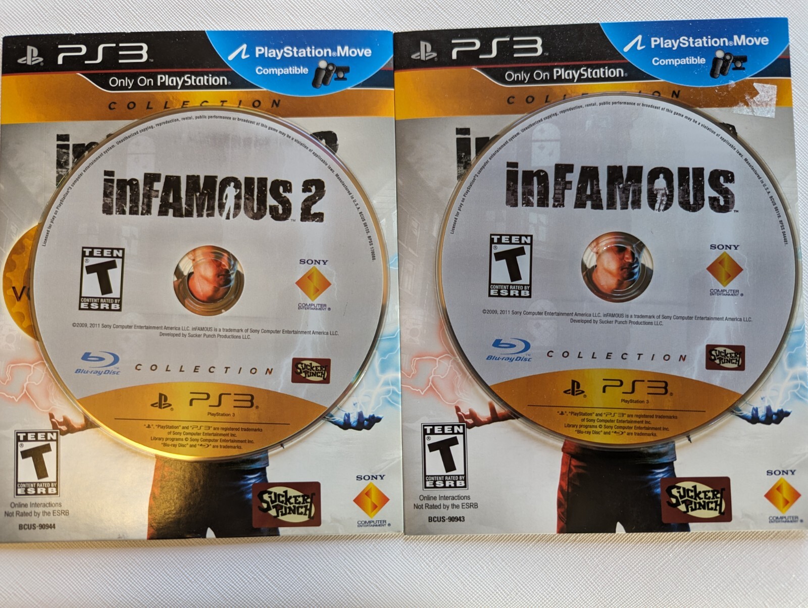 InFamous Collection 1 and 2 (PlayStation 3, PS3) cardboard sleeves ...