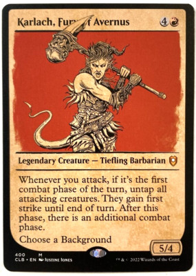 MTG Karlach, Fury of Avernus SHOWCASE Commander Legends Baldur's Gate ...