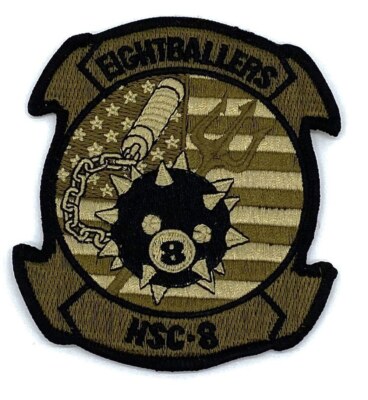 HSC-8 Eightballers Squadron Patch US Flag (Green) – With Hook and Loop ...