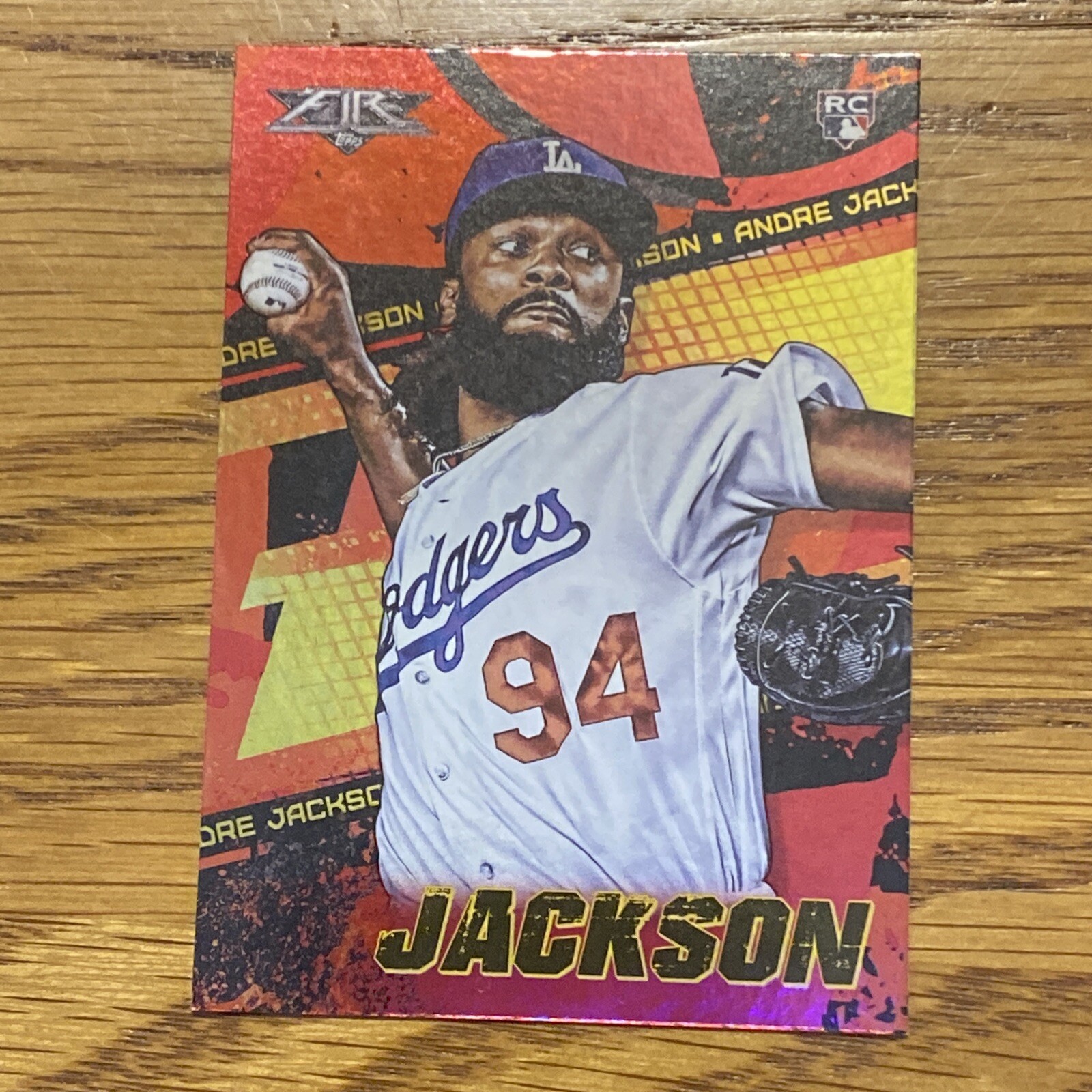 2022 Topps Fire Andre Jackson Red Flame RC #88 Dodgers | eBay