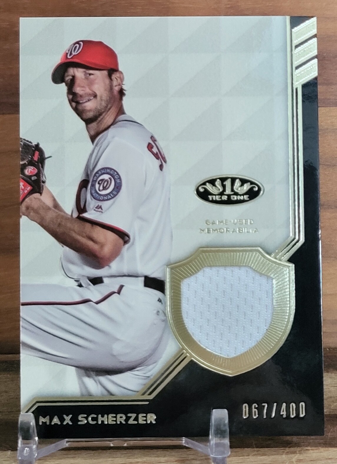 2018 Topps Tier 1 Tier One Relics /400 Max Scherzer #T1R-MS Washington ...