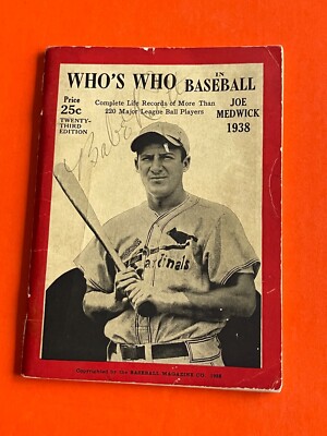 Babe Ruth autograph signed signature 1938 "Who's Who in Baseball" cover ...
