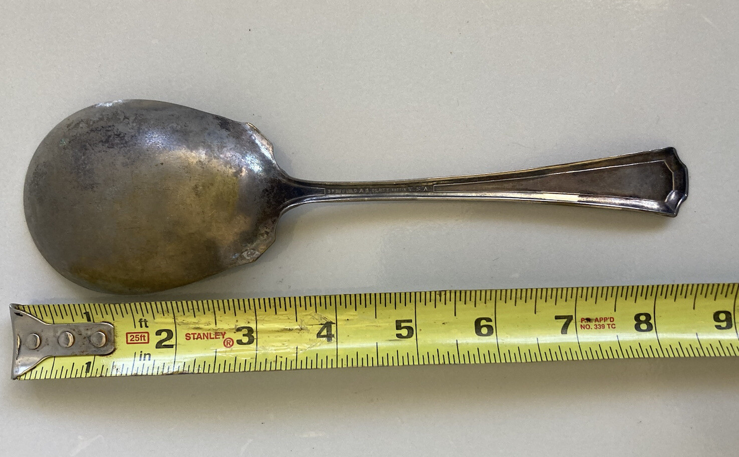 Sheffield A1 Plate Serving Spoon Silver Made In USA 8” | eBay