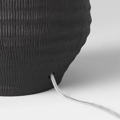 Large Textured Ceramic Lamp Base Black - Threshold | eBay