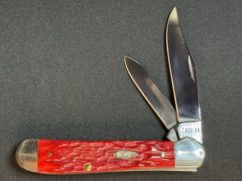 Case XX 6249 CV ~ Copperhead ~ Carbon Steel ~ Beautiful Red Bone ~ 9 ...
