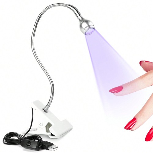 【FBE】Mini USB Nail Lamp w/Rotatable Clip, Fast Cure for Gel Polish ...