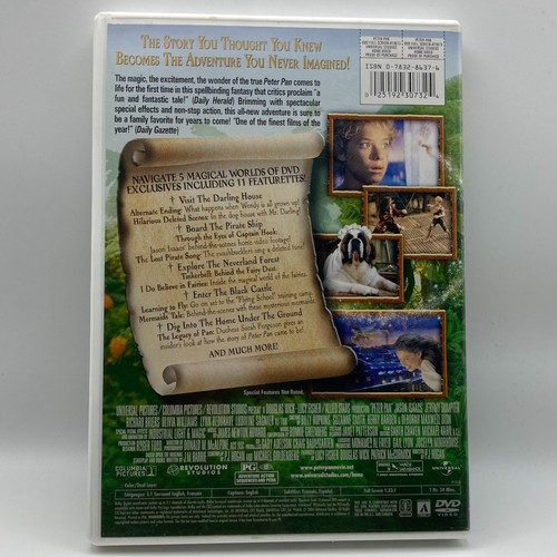 Peter Pan Full Screen DVD Movie 2003 Jeremy Sumpter Jason Isaacs ...