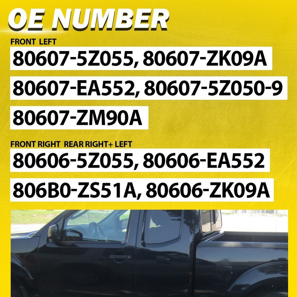 Exterior Door Handle For 2005-22 Nissan Frontier Smooth Black Front ...