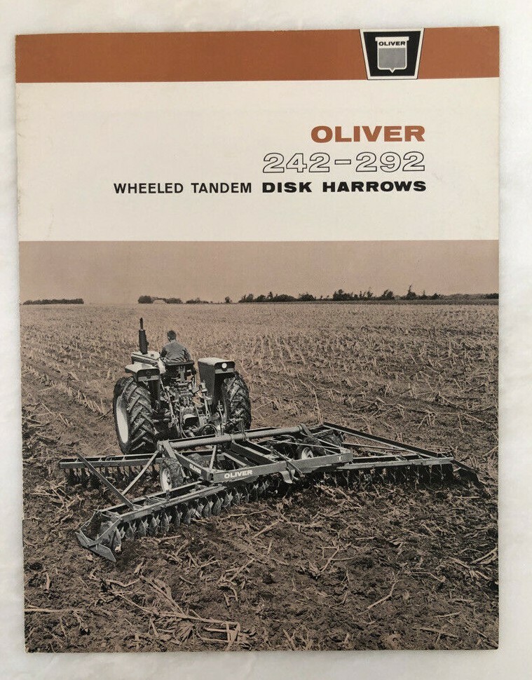 1965 OLIVER DISK HARROWS 242 292 Tractor Brochure Vintage Farm ...