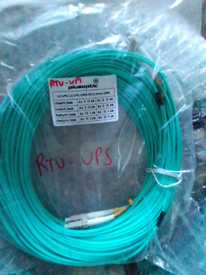 PLUSOPTIC Fiber Optic LC/UPC-LC/UPC-OM3-DX-2.0mm-25M OM3 Riser Lead 25M ...