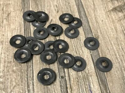 25 pcs 1/8" round black push on clips for emblems script name plates GM ...