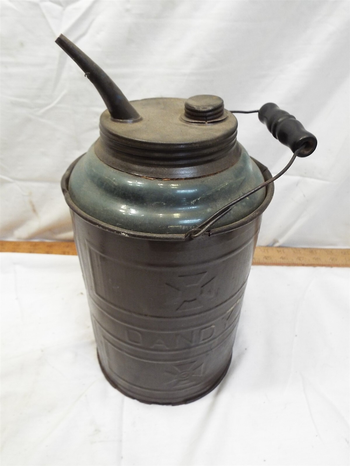 Dandy Glass Kerosene Fluid Oil Lamp Lantern Filler Bottle Can Maltese ...