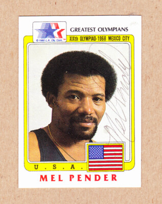 Mel Pender signed 1983 Topps US Greatest Olympians Hall of Fame card ...