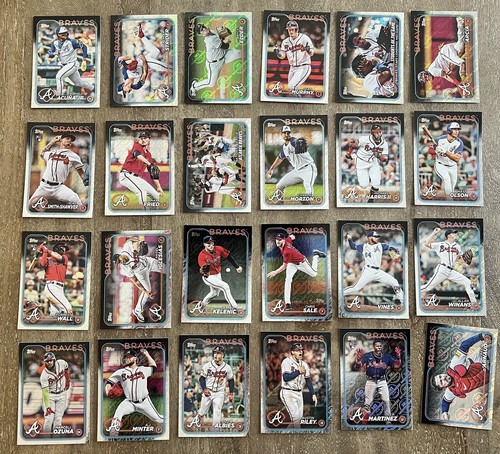 ATLANTA BRAVES 2024 Topps 582 Montgomery Club FOIL TEAM SET S1 & S2 (24 ...