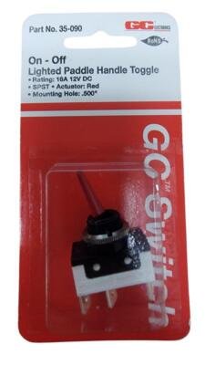 SPST On-Off 16A Bat Switch Red Lamp | eBay