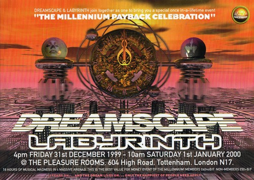 DREAMSCAPE LABRYNTH 31/12/99 Classic Rave Flyer | eBay UK