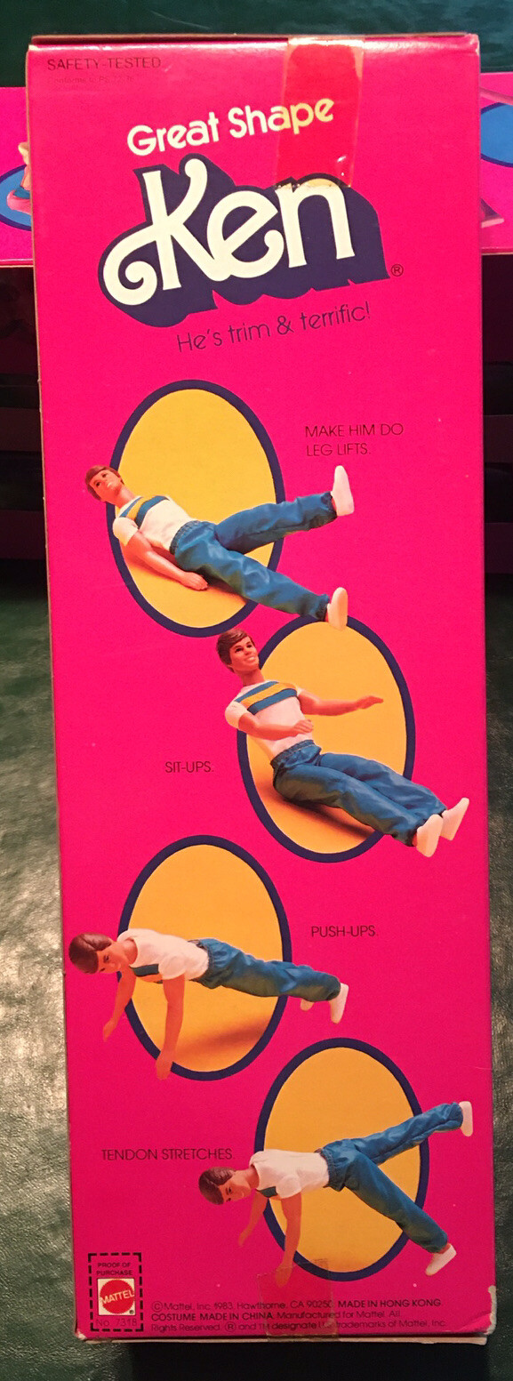 1983 Mattel Great Shape Ken Doll With His Own Workout Bag No 7318 for ...