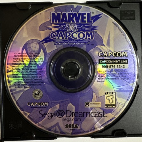Marvel vs. Capcom 1 Clash of Super Heroes (Dreamcast, 1999, DISC ONLY ...