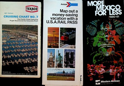 Transportation Brochures Amtrak Continental Airlines SS Carnivale ...