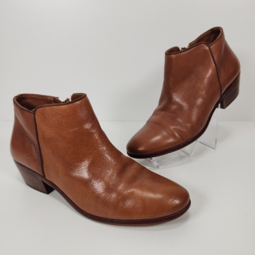 Sam Edelman Womens Size 8M "Petty" Brown Leather Zip Up Ankle Boot ...