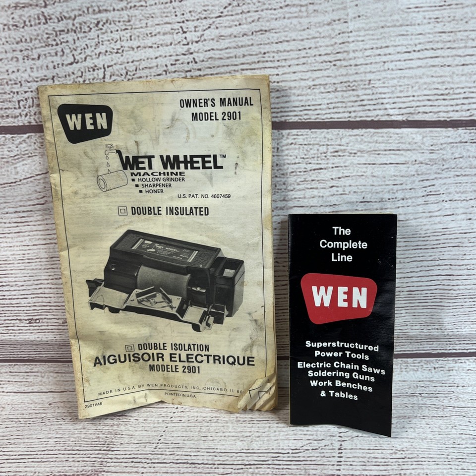 WEN Wet Wheel Machine Model 2901 Sharpener Hollow Grinder Honer Tested ...