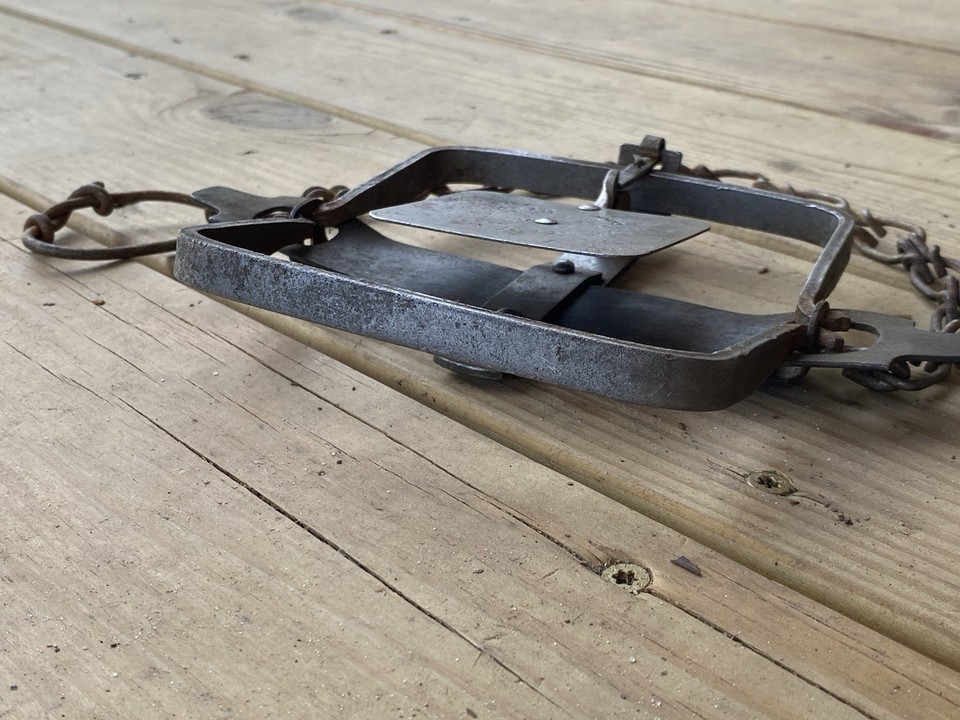 NEW OLD STOCK Antique BLAKE & LAMB #2 Double Underspring Trap Newhouse ...