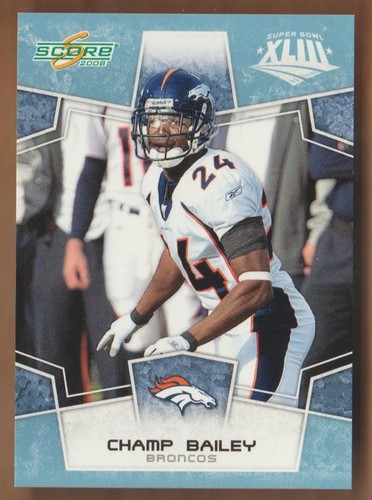 CHAMP BAILEY 2008-09 Score PROMO Super Bowl Glossy Parallel #93 Broncos ...