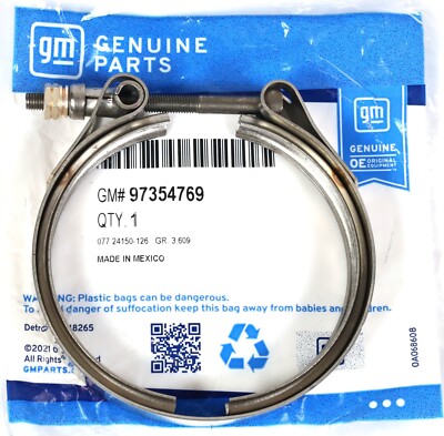 GM 97354769 Turbo to Downpipe Clamp 2004-2016 Chevy GMC Duramax LLY LBZ ...