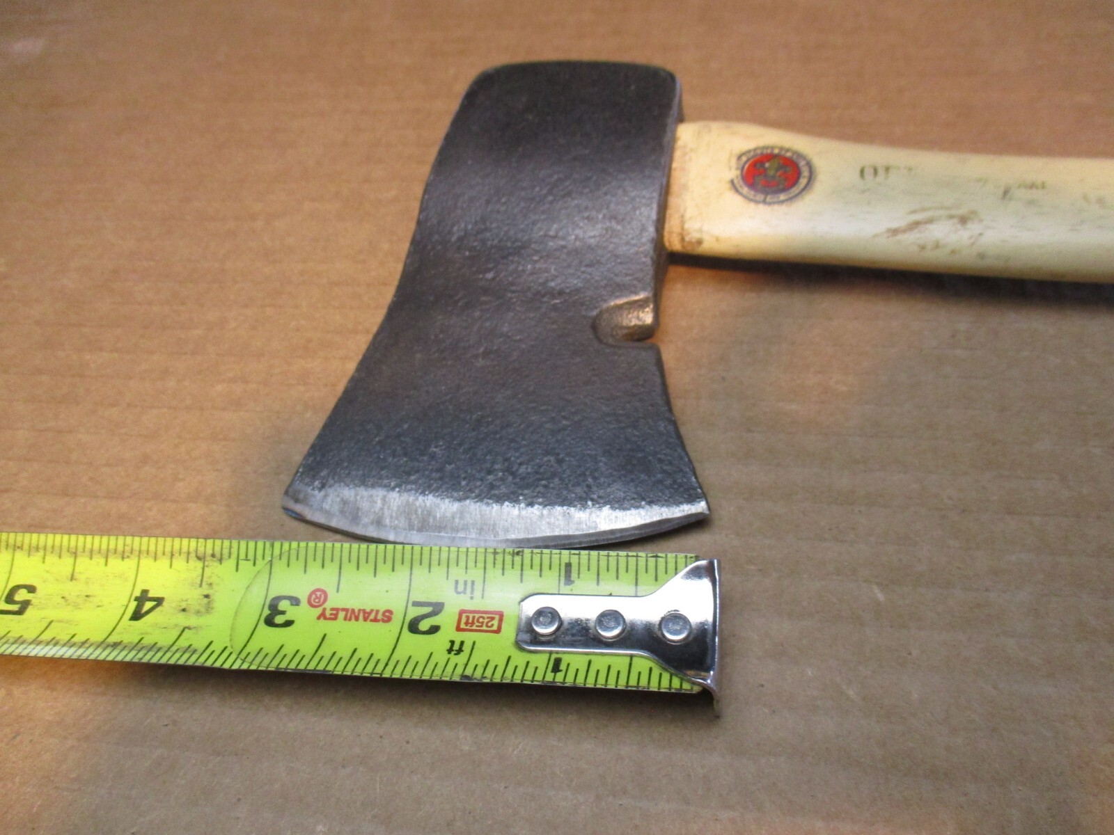 Vintage 14" Boy Scouts Hatchet Axe with Sheath White and Red Handle ...