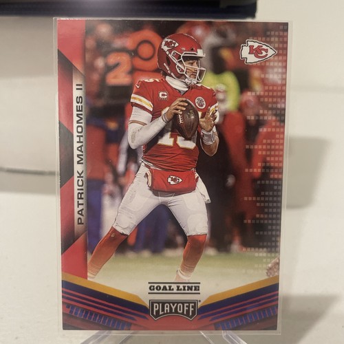 2019 PANINI PLAYOFF #79 PATRICK MAHOMES BLUE GOAL LINE KANSAS CITY ...