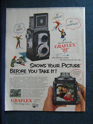 1952 Graflex "22" Camera Orig. Mag. Ad--Colorful Ideal For Framing | eBay