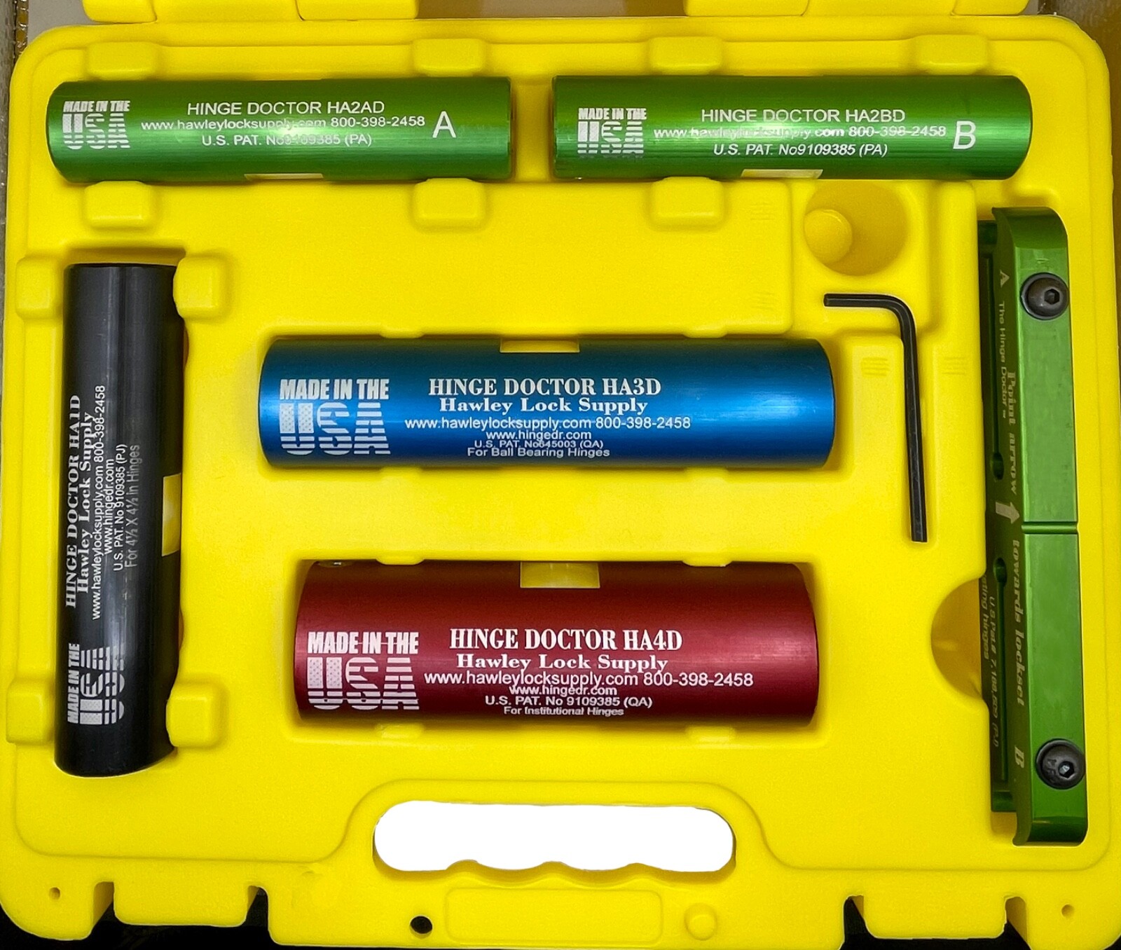 New Hinge Doctor Deluxe Set HA16D w yellow case & updated instructions ...