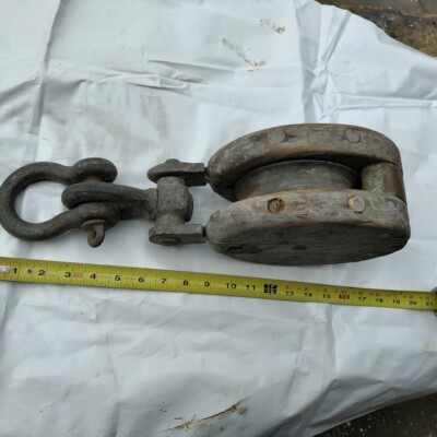 VINTAGE WORKING LARGE SNATCH BLOCK ; SCHOONERS; TALL SHIPS | eBay