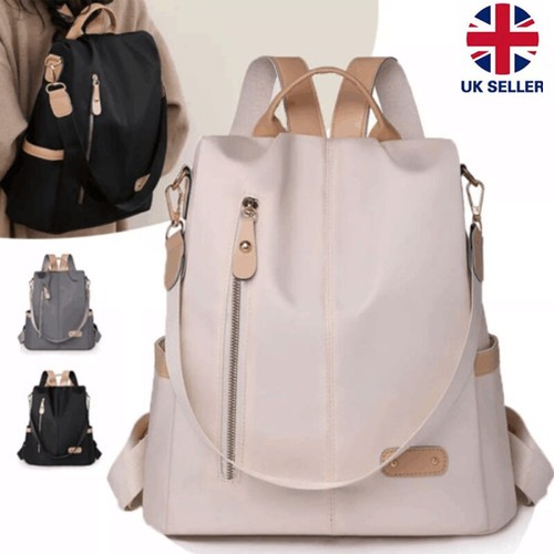 Womens Ladies Waterproof Anti-Theft Backpack Rucksack Travel School ...