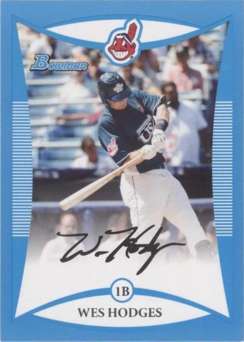 2008 Bowman Draft Picks & Prospects - Prospects Wes Hodges #BDPP79 Blue ...