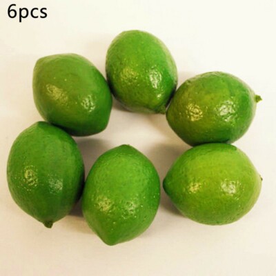 Realistic Fake Lime Lemon Decorative Fruits for Home Decoration 6pcs ...