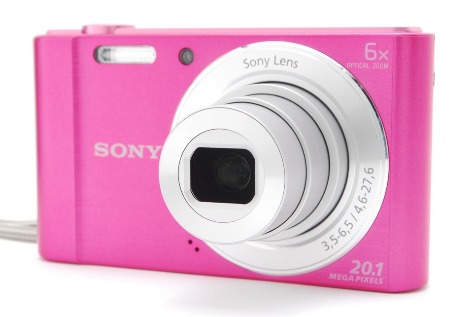 [ MINT w/Box ] Sony Cyber-shot DSC-W810 Digital Camera Pink w/Buttery ...