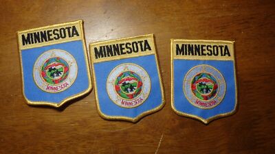 MINNESOTA STATE FLAG PATCH USA STATE FLAGS STARS AND STRIPES BX 12 #23 ...