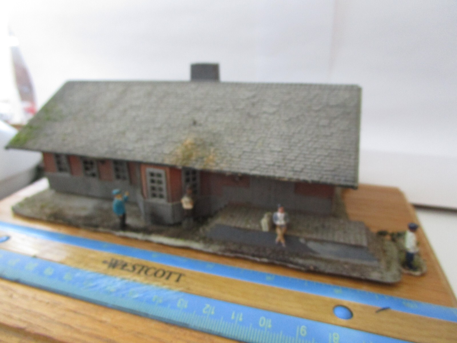 Vintage Built Weathered HO 1/87 Station Depot Building For Train Layout ...