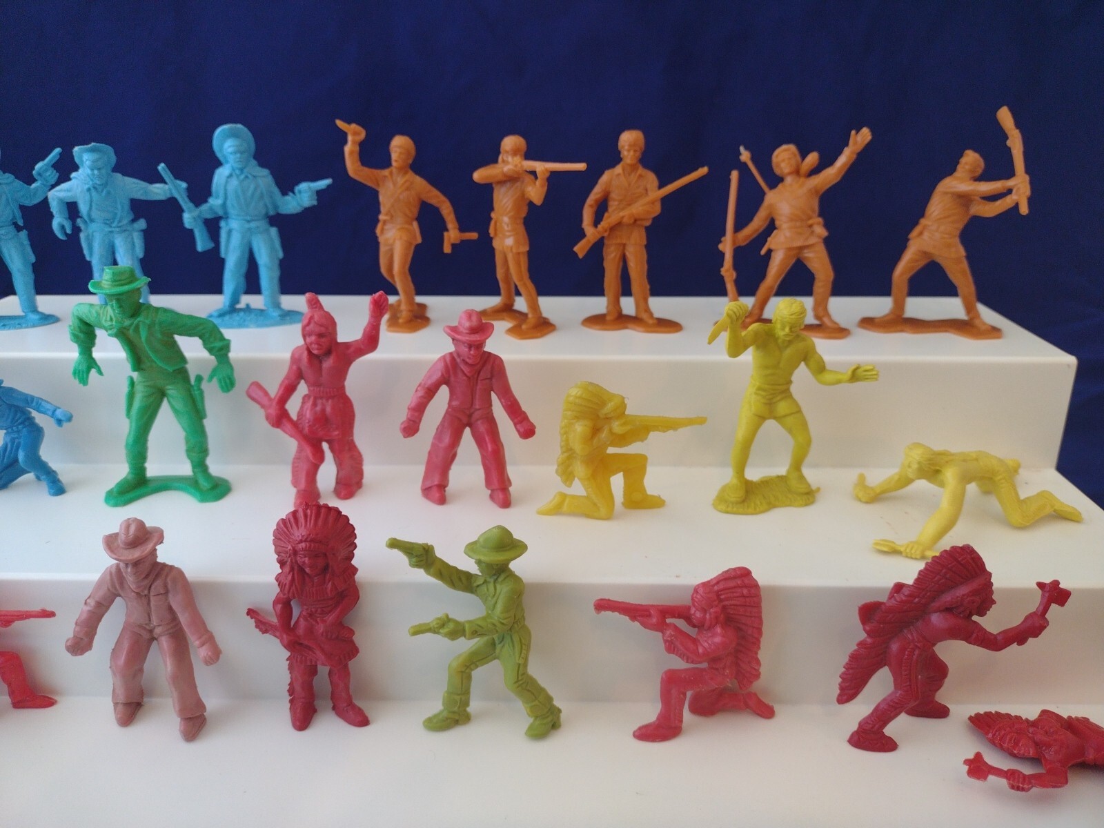 Vintage Plastic Marx Indians, Cowboy, & Horse, Toys Lot | eBay