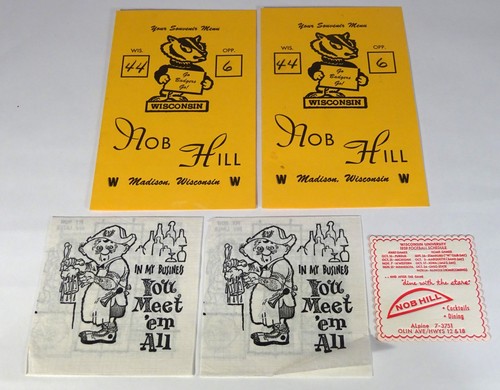 Vintage 1959 NOB HILL Restaurant MENU Lot + Coaster & Cocktail NAPKIN ...