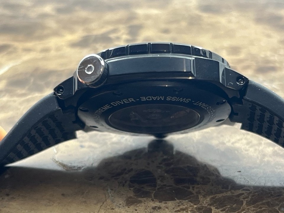 Alpina Black Ocean Extreme Diver Automatic 48mm Black Dial Tactical ...