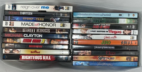 New Sealed 20 Popular Titles DVDs DVD'S Movie Lot Mixed Genres Ratings ...