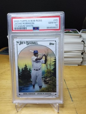 2023 Topps Bob Ross Jackie Robinson Titanium White /35 PSA 10 | eBay