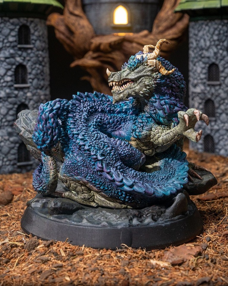 Majestic Eastern Dragon Miniature For DnD Pathfinder Fantasy RPG TTRPG ...
