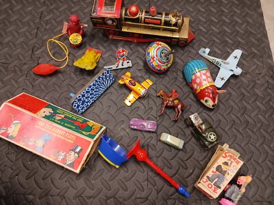 Vintage Tin Toy Lot Mixed Old Antique Toy And Toy Parts Lot | eBay