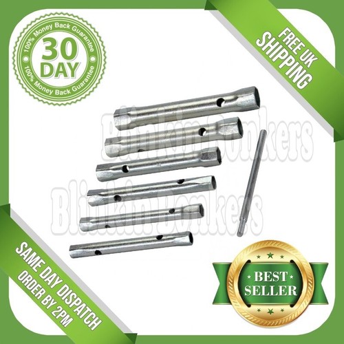 7PC BOX SPANNER TOOL SET PLUMBERS TUBULAR NUT WRENCH MONOBLOC 6-17MM ...