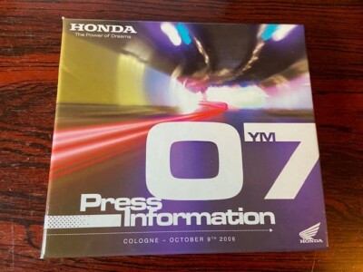 Honda 2007 motorcycle press kit new model CD-ROM press Cologne Germany ...