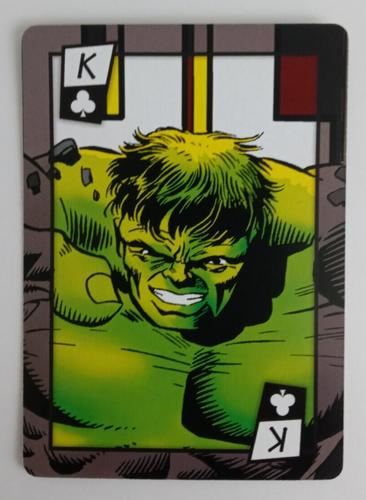Marvel Comic Hero Playing Card Hulk King Clubs | eBay