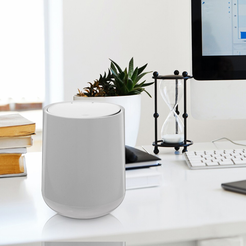 Mini Trash Can Room Garbage Desk Waste Bin Cans with Lid Desktop | eBay